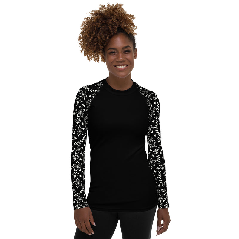 RASH GUARD ECO - BLACK GARDEN PARTY – PINKCOLADA